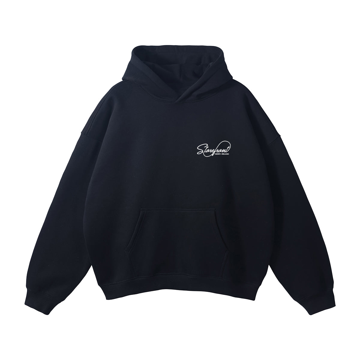 Script Hoodie (Black) - Storefront NI