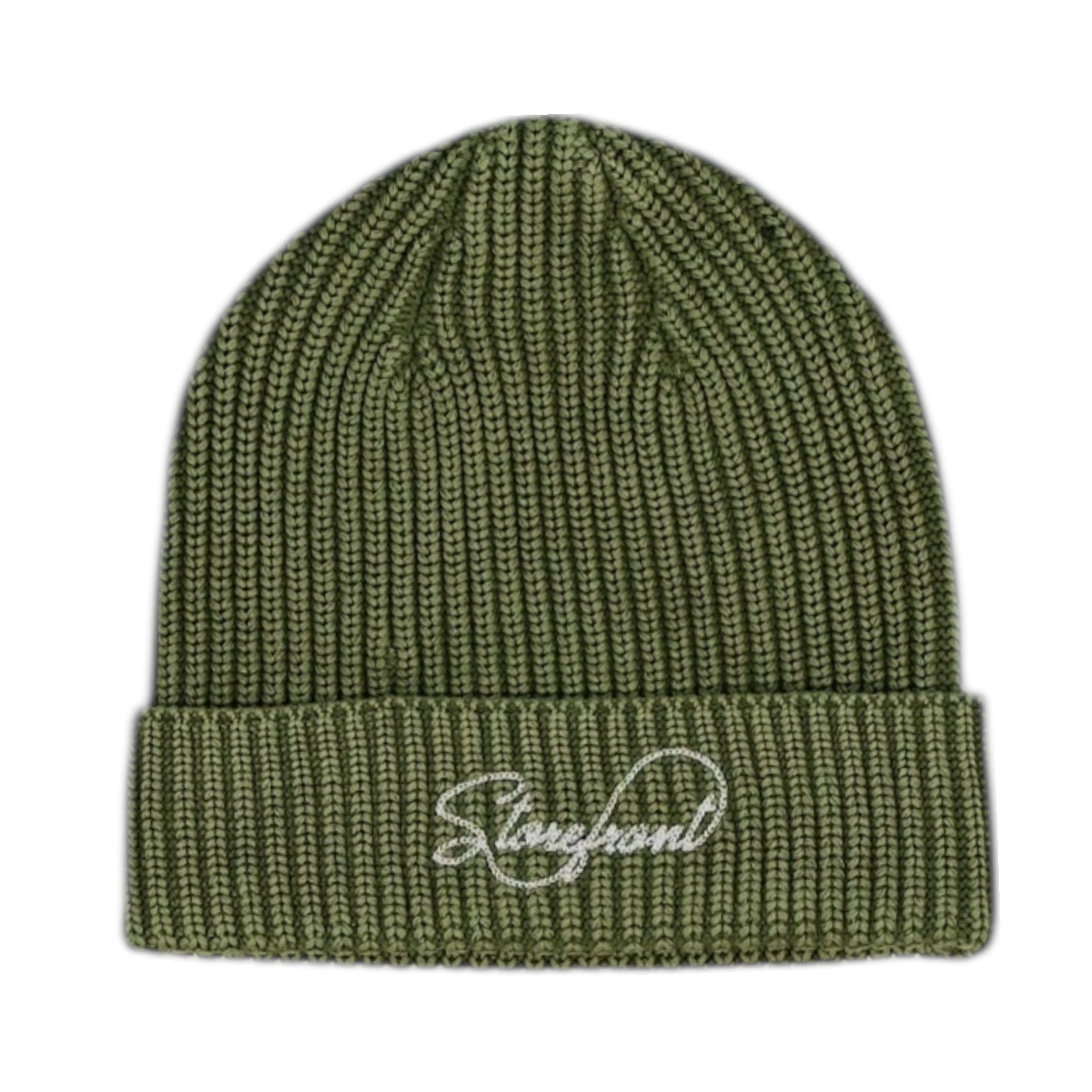 Script Fisherman Beanie (Sage Green) – Storefront NI