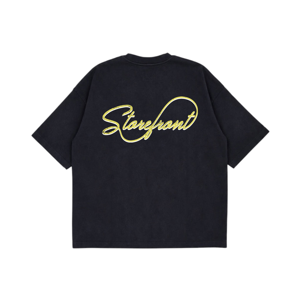 Vintage Script T-Shirt (Washed Black) – Storefront NI